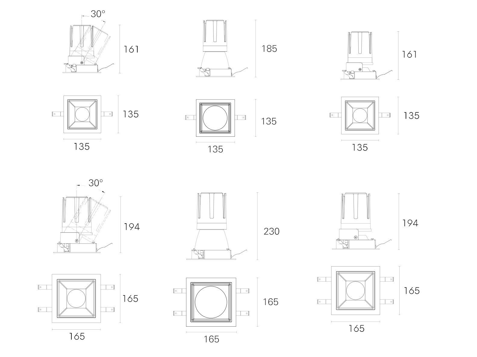 NEMO RING | Spot carrée Spot encastrable LED carrée By PAN