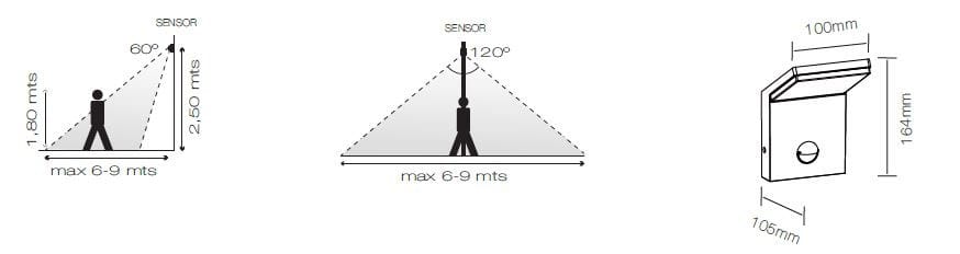 NEO SENSOR Outdoor wall lamp By Beneito Faure