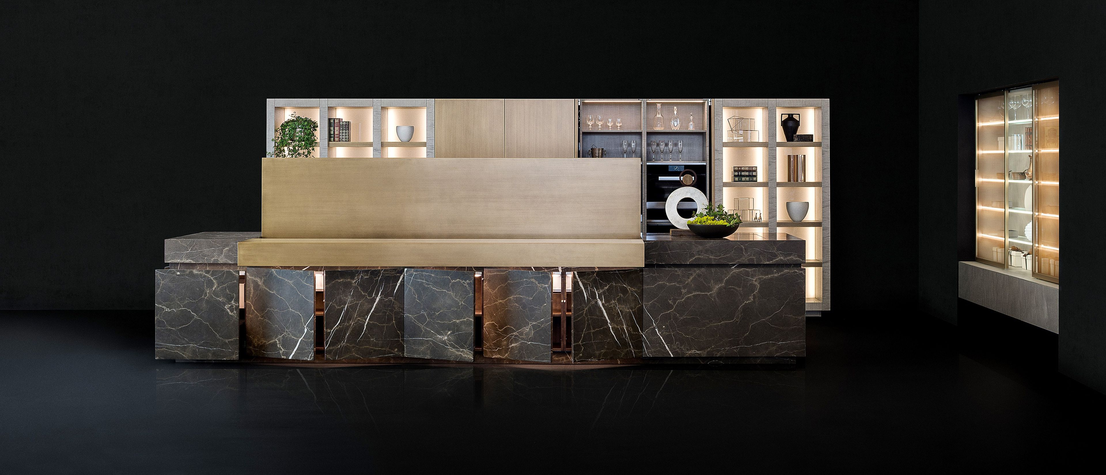 NEOLITE Natural stone kitchen with island By TM Italia Cucine | design ...