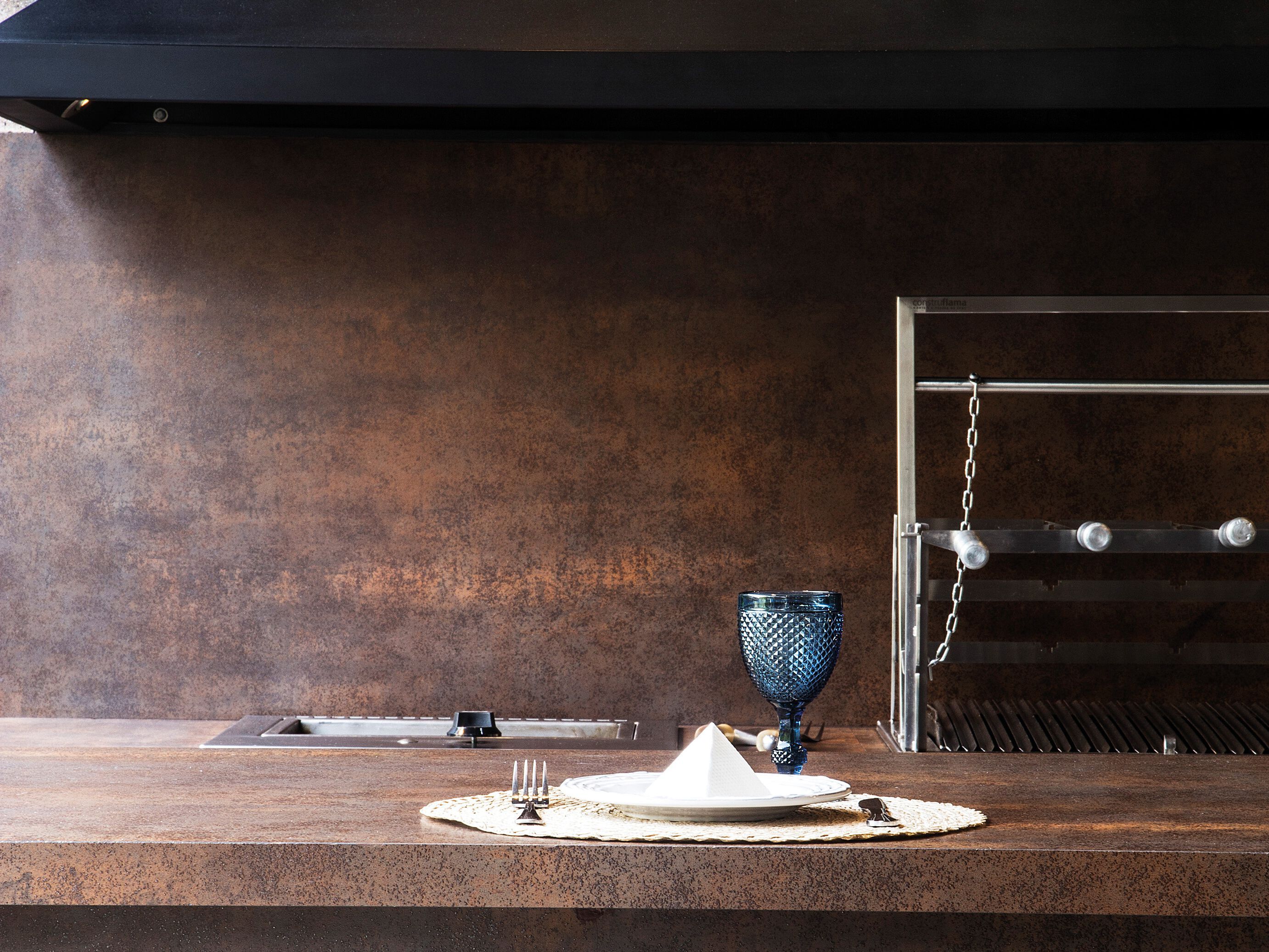 Pavimento/rivestimento in Neolith® effetto metallo IRON CORTEN ...