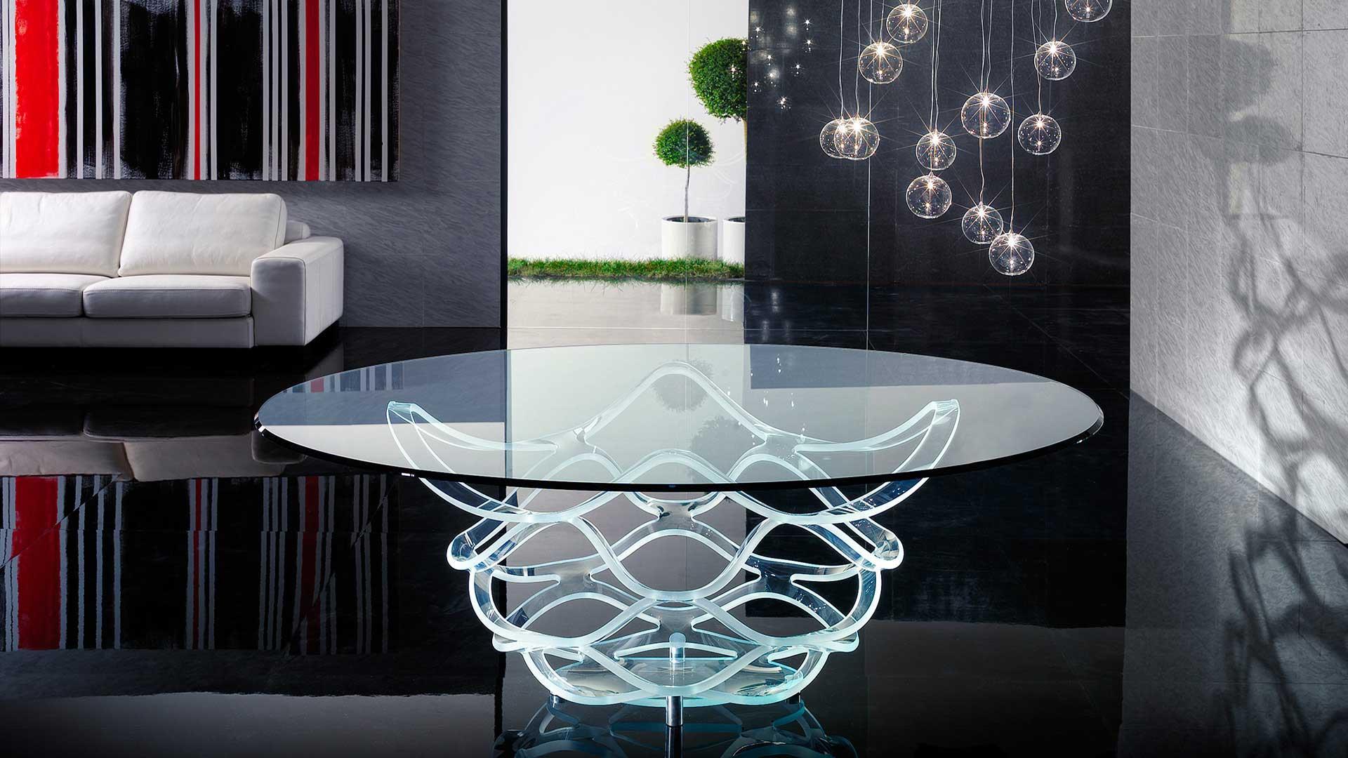 NEOLITICO | Glass table Neolitico Collection By Reflex design Tulczinsky