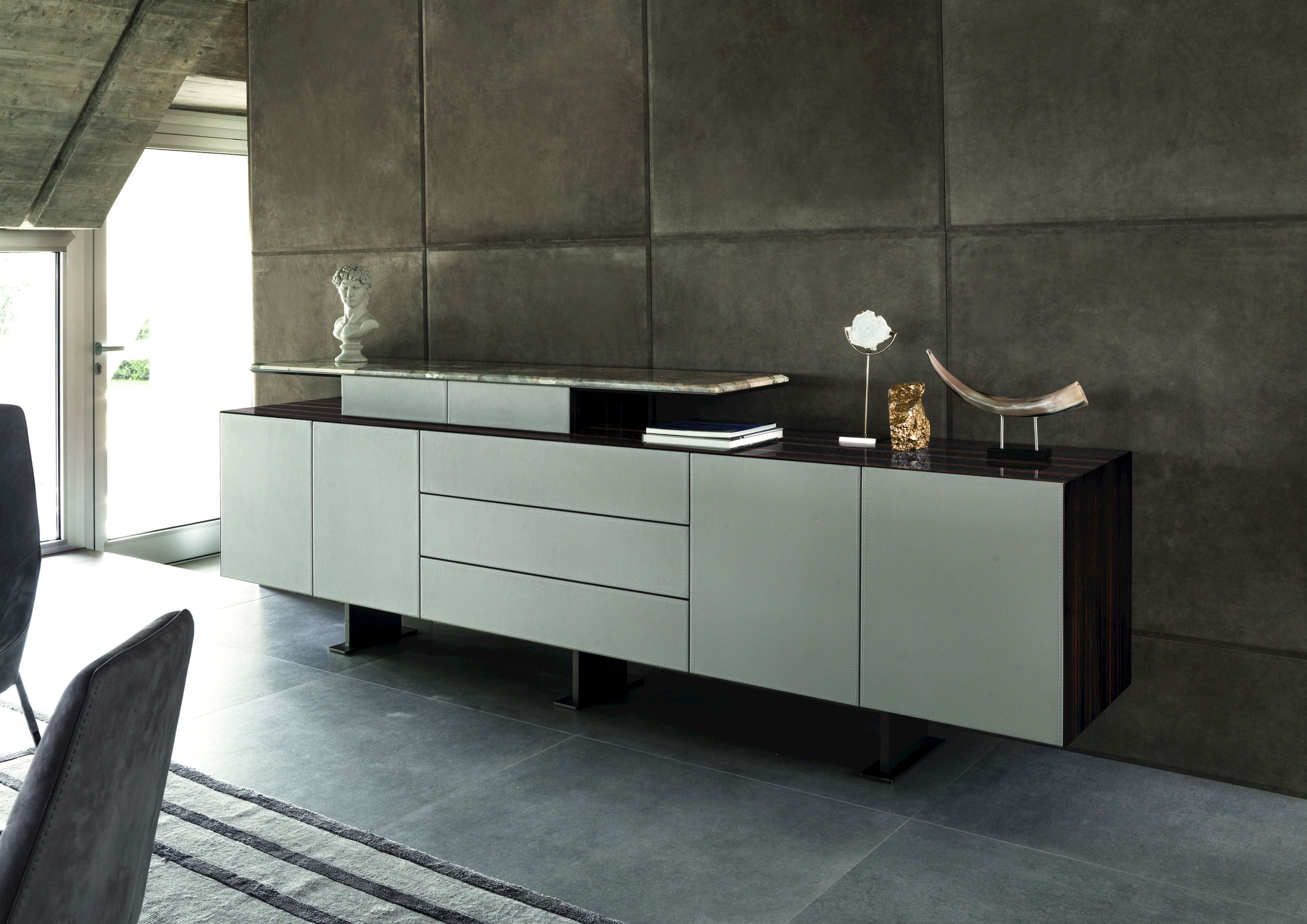Sideboard with drawers NEPTUNE By Longhi design Giuseppe Viganò