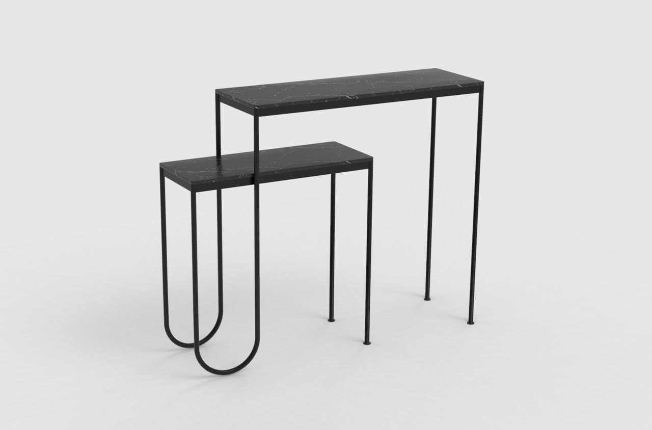 Marble console table NESTED By Cider Edition design Julien Vidame