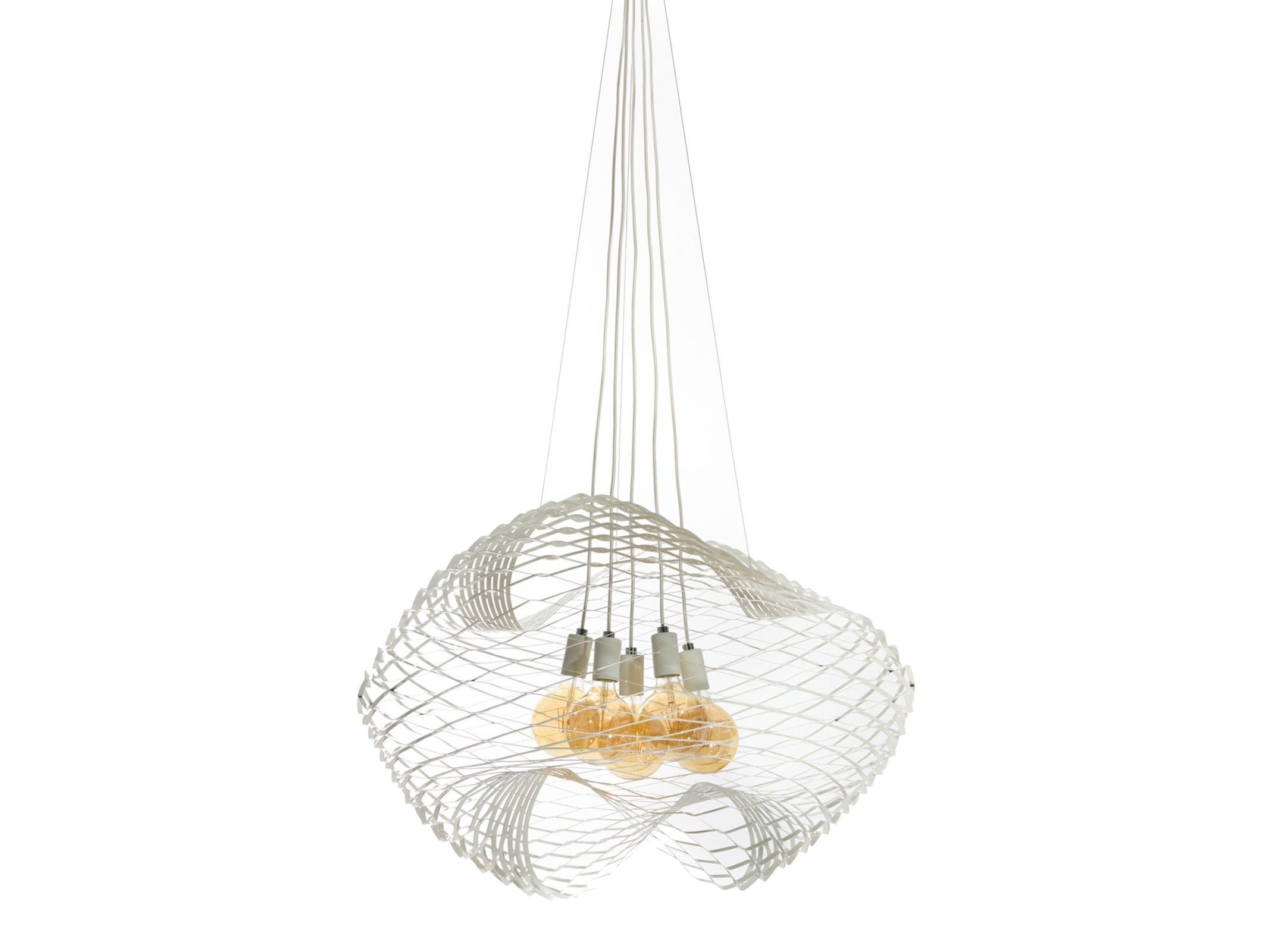 Direct light iron pendant lamp NET BIG By ZAVA design Paolo Ulian