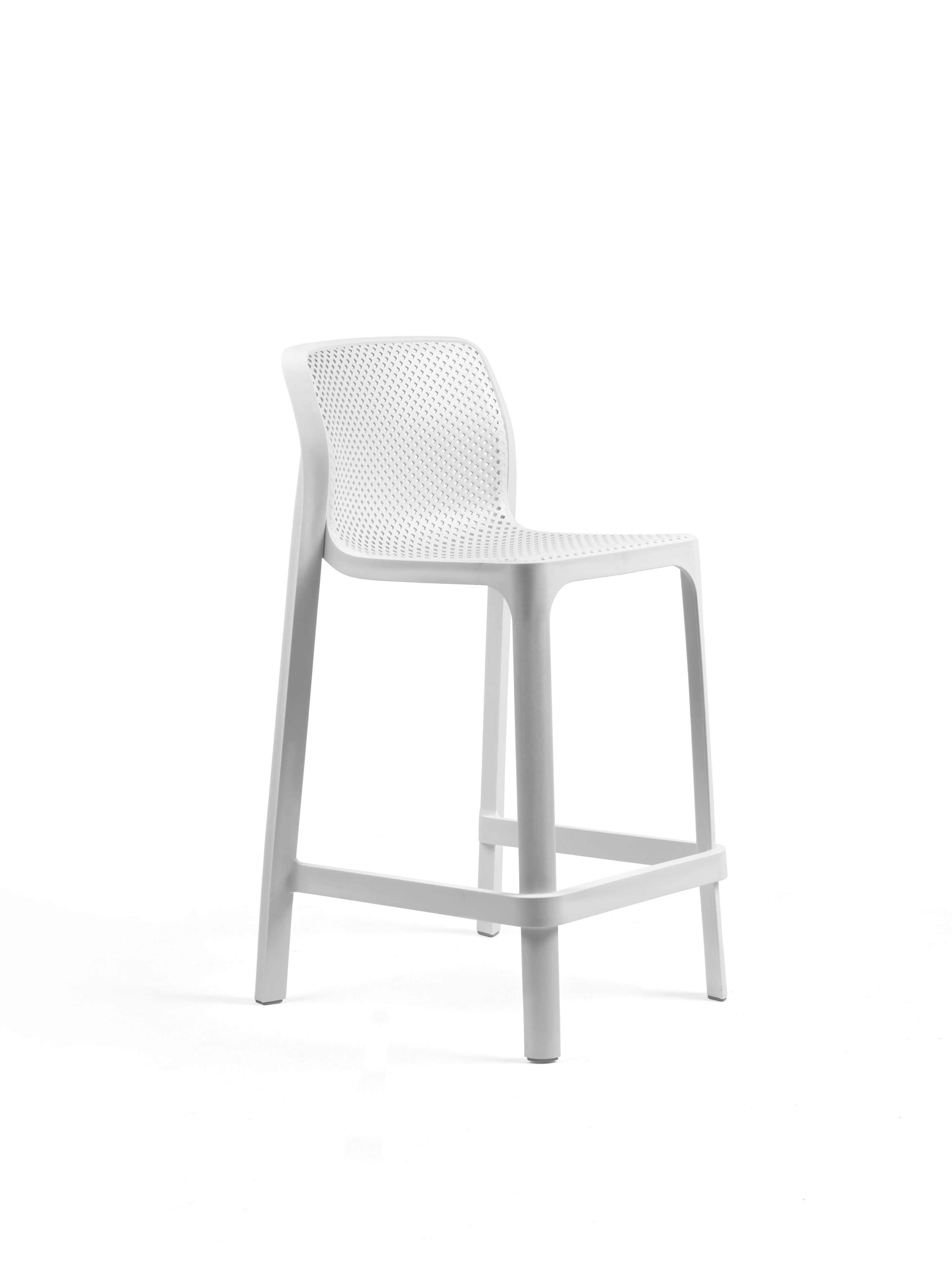 Stackable fiberglass stool with back NET STOOL MINI By Nardi design ...