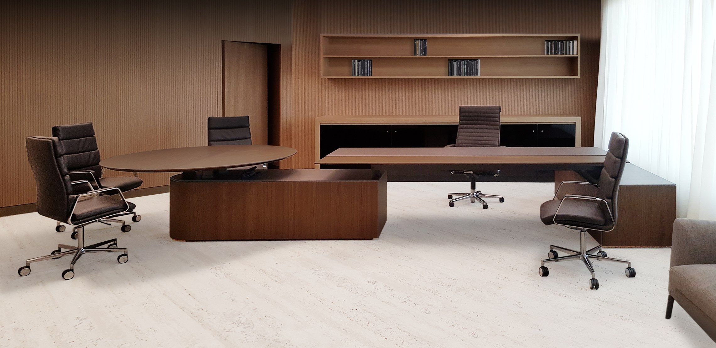 NEUTRA Wooden executive desk By José Martínez Medina | design Mario Ruiz