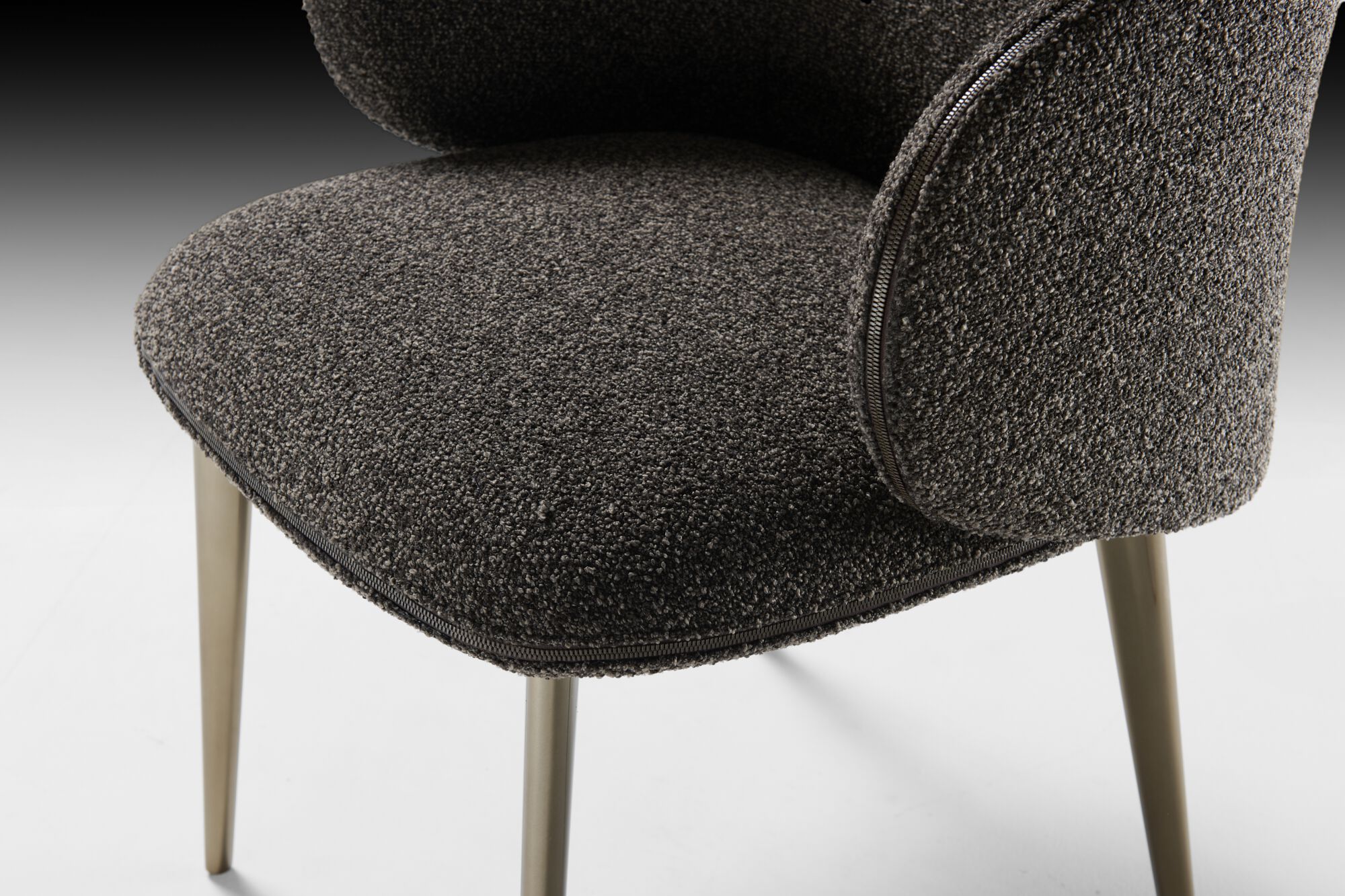 BIRKY Upholstered fabric chair with armrests By NEUTRA