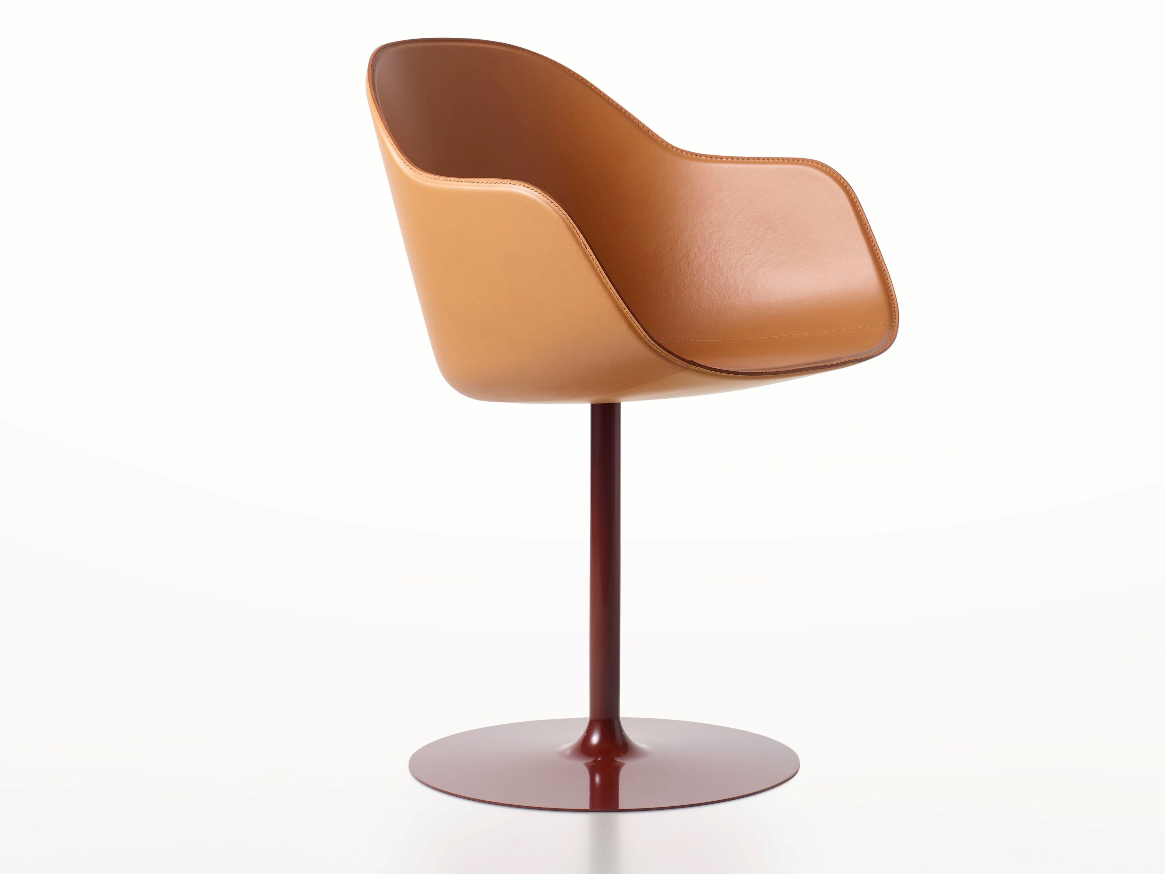 NEW LADY CALYX - 07D Swivel upholstered leather chair with armrests By ...