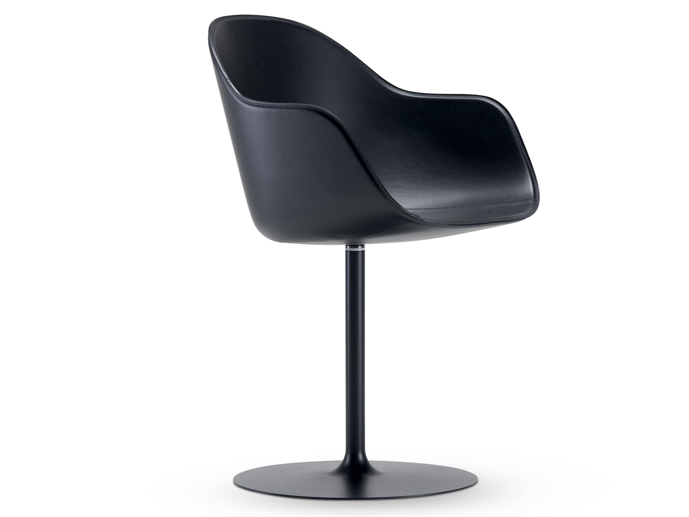 NEW LADY CALYX - 07D Swivel upholstered leather chair with armrests By ...