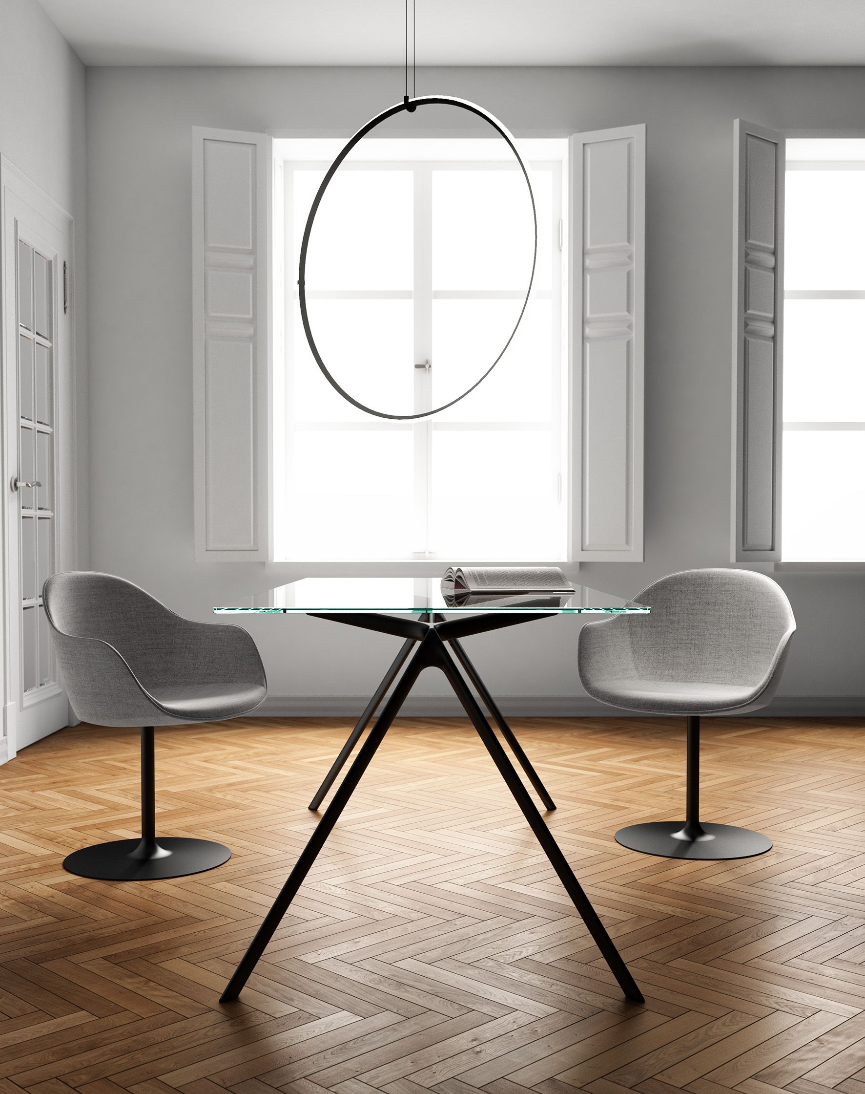 Swivel upholstered leather chair NEW LADY SOFT CALYX - 07G New Lady ...