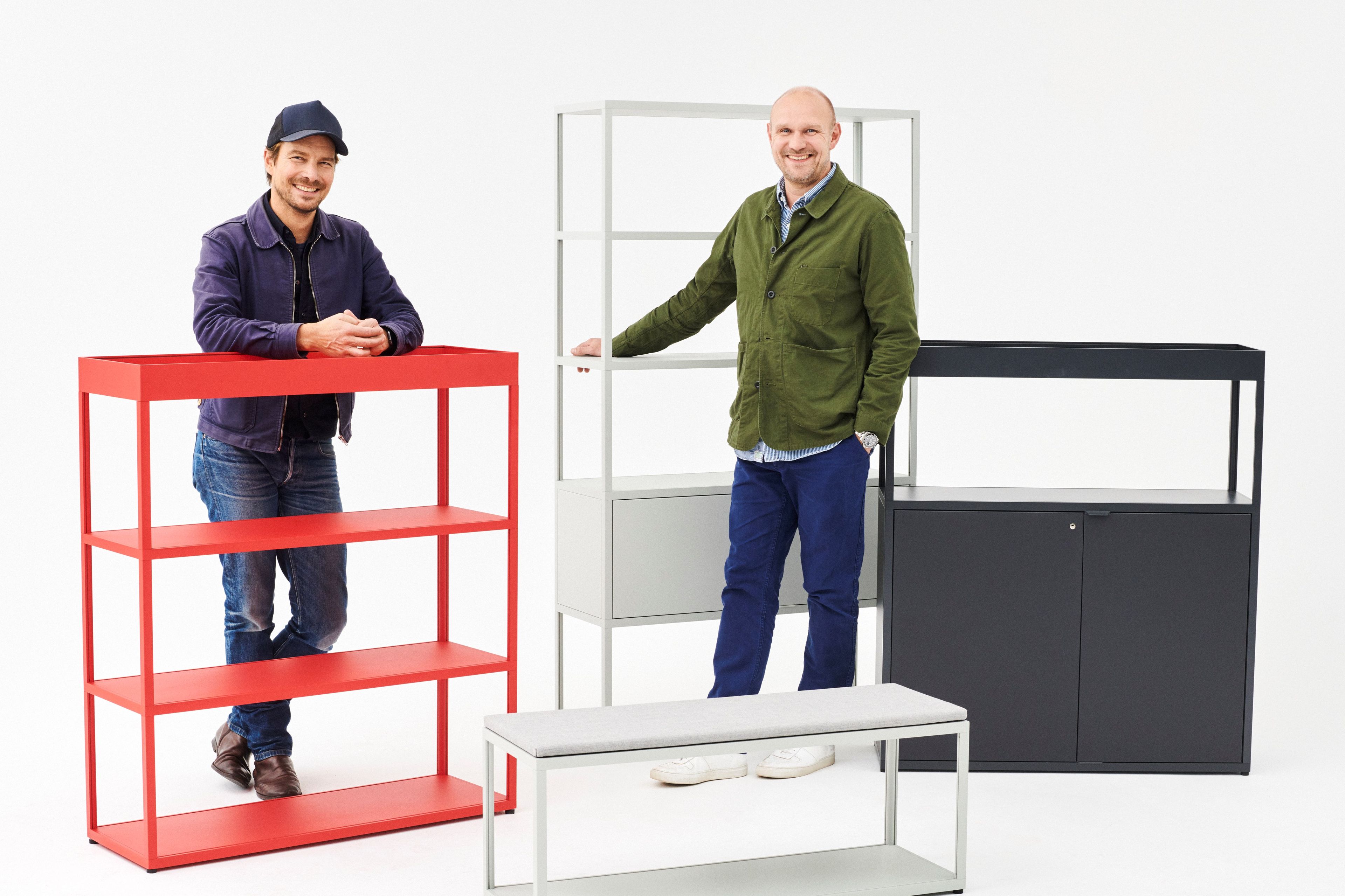 Open aluminium and wood bookcase NEW ORDER COMB. 601 By Hay design ...