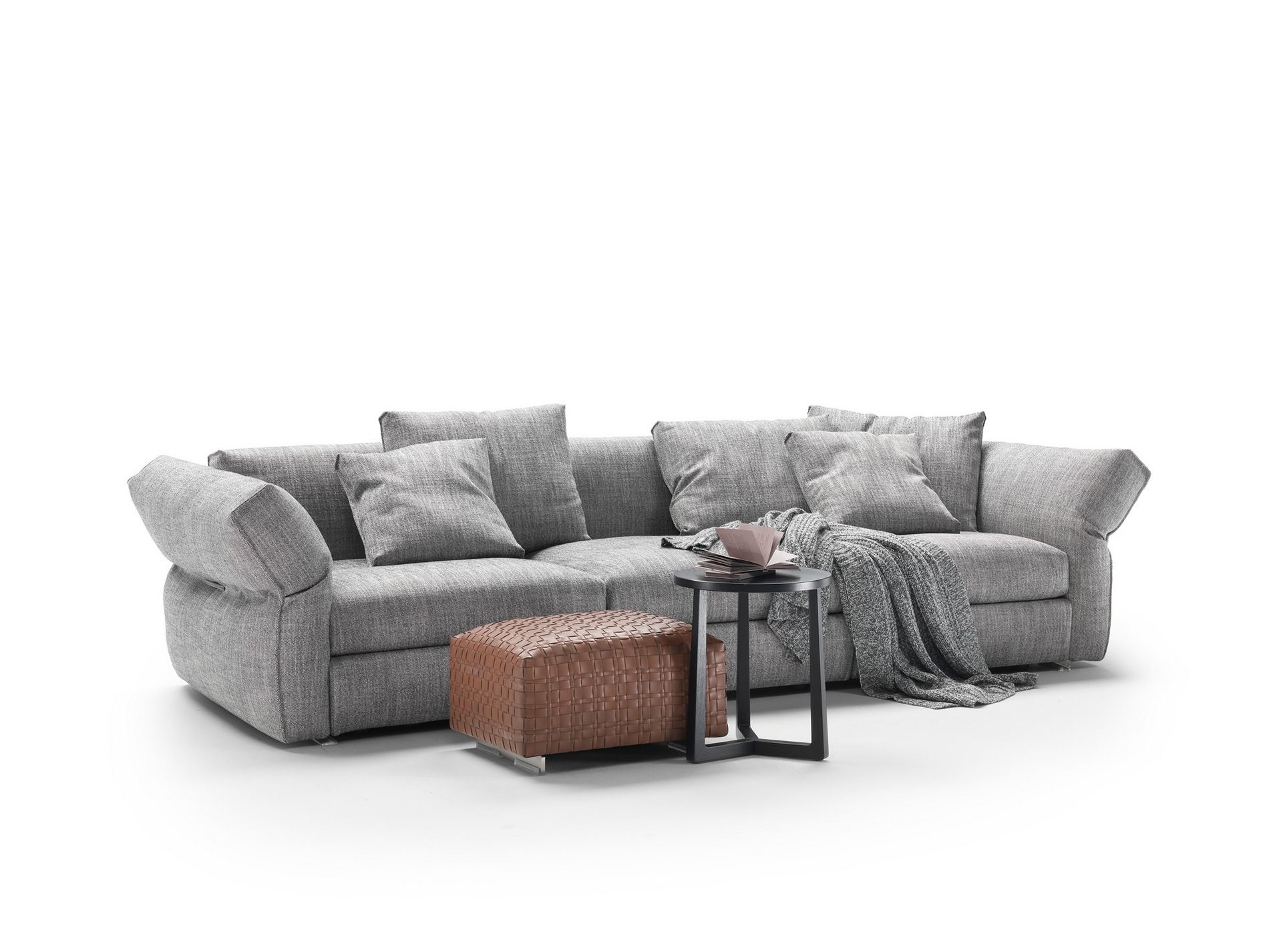 NEWBRIDGE 3 seater sectional fabric sofa By Flexform | design Carlo Colombo