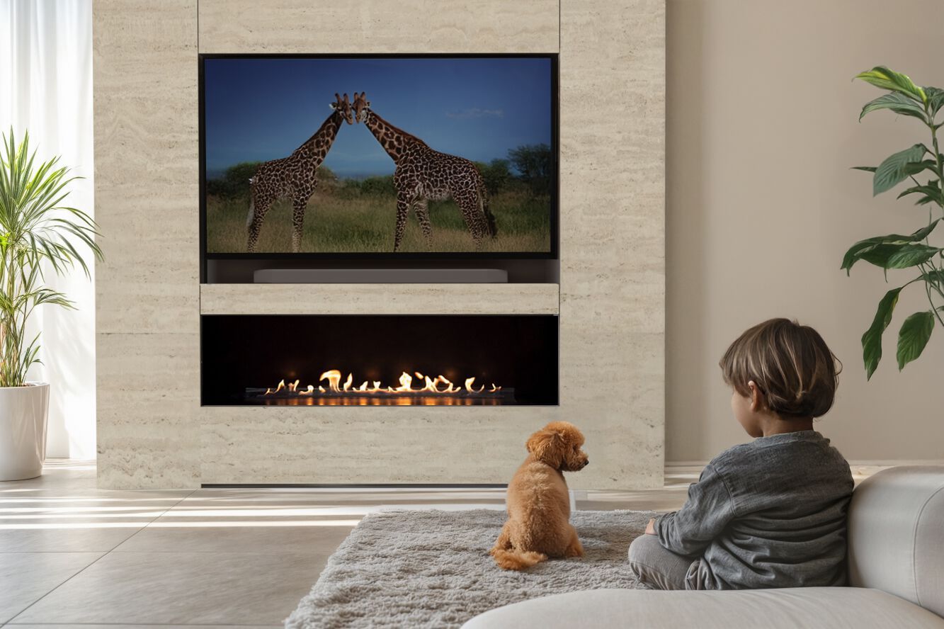 NEX MEDIAWALL Fireplace By NEX Media Wall