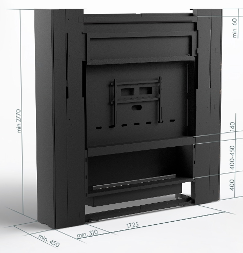 NEX MEDIAWALL Fireplace By NEX Media Wall
