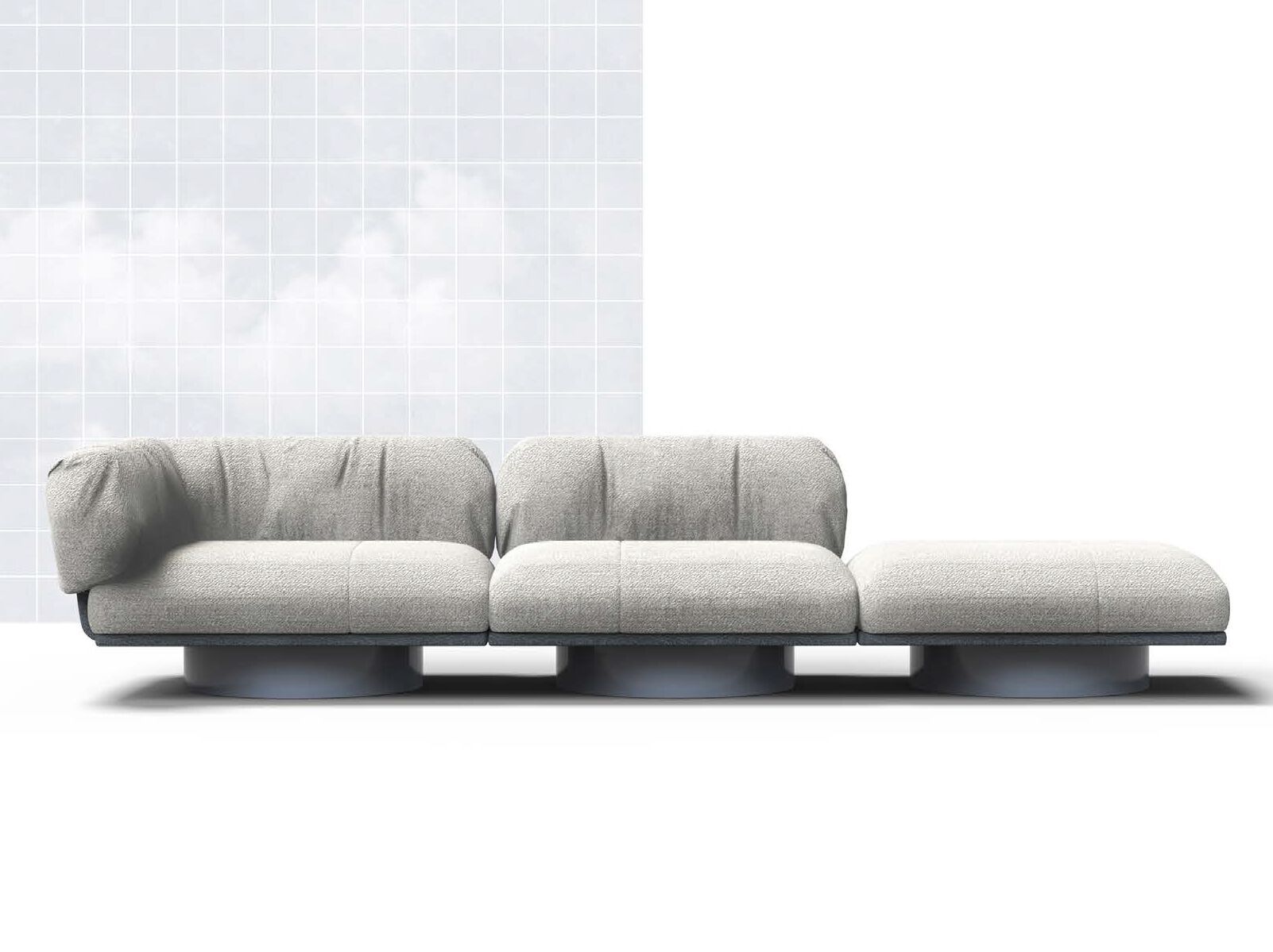 BREAK Straight modular fabric sofa By NICOLINE