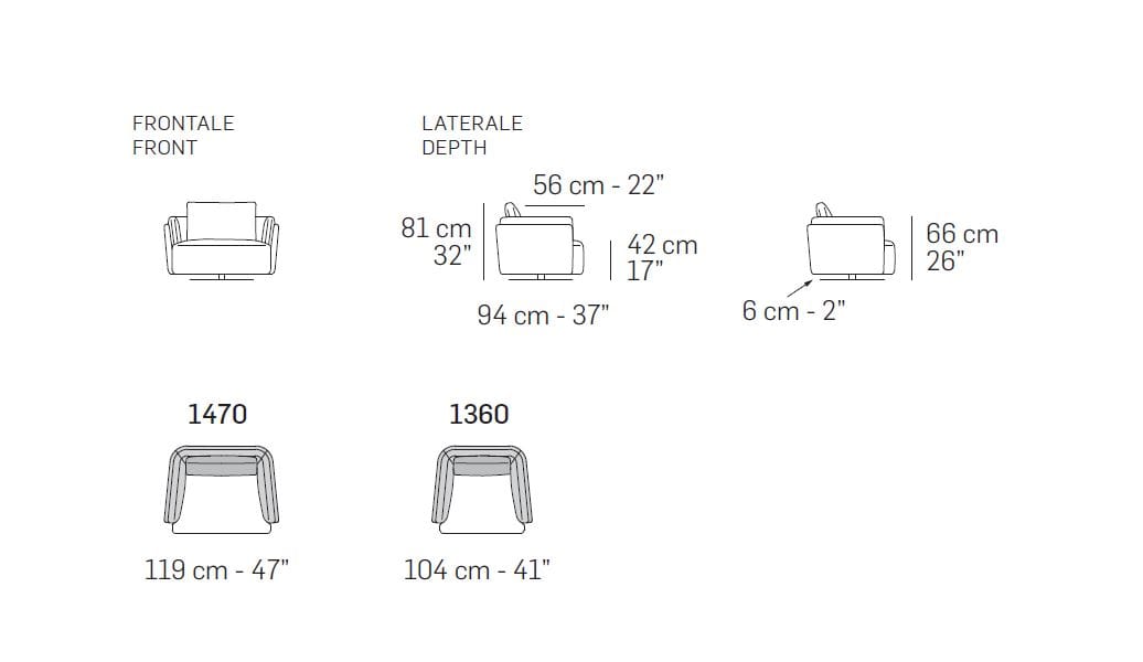 SUNSET SWIVEL Armchair By NICOLINE