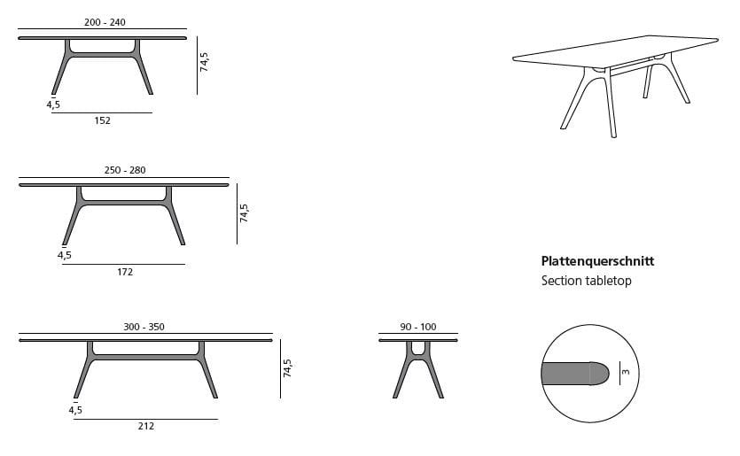 NIL | Table Rectangular solid wood dining table By MORE | design Gil Coste