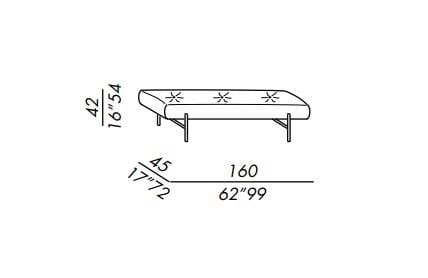 NINA | Bench Nina Collection By Meridiani design Andrea Parisio