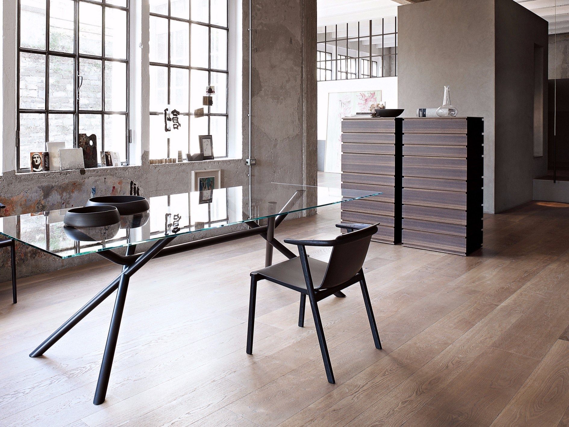 Oak chest of drawers NINE By Lema design Alessandro Dubini