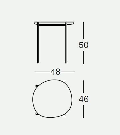 Round coffee table NIOBE 648 By Zanotta design Federica Capitani