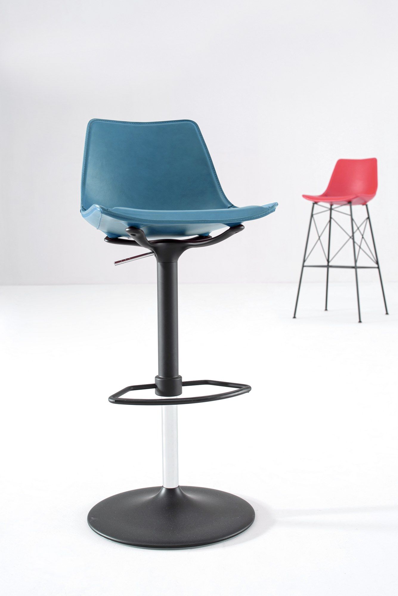 NITA SG | Fabric stool Swivel fabric stool height-adjustable By ...
