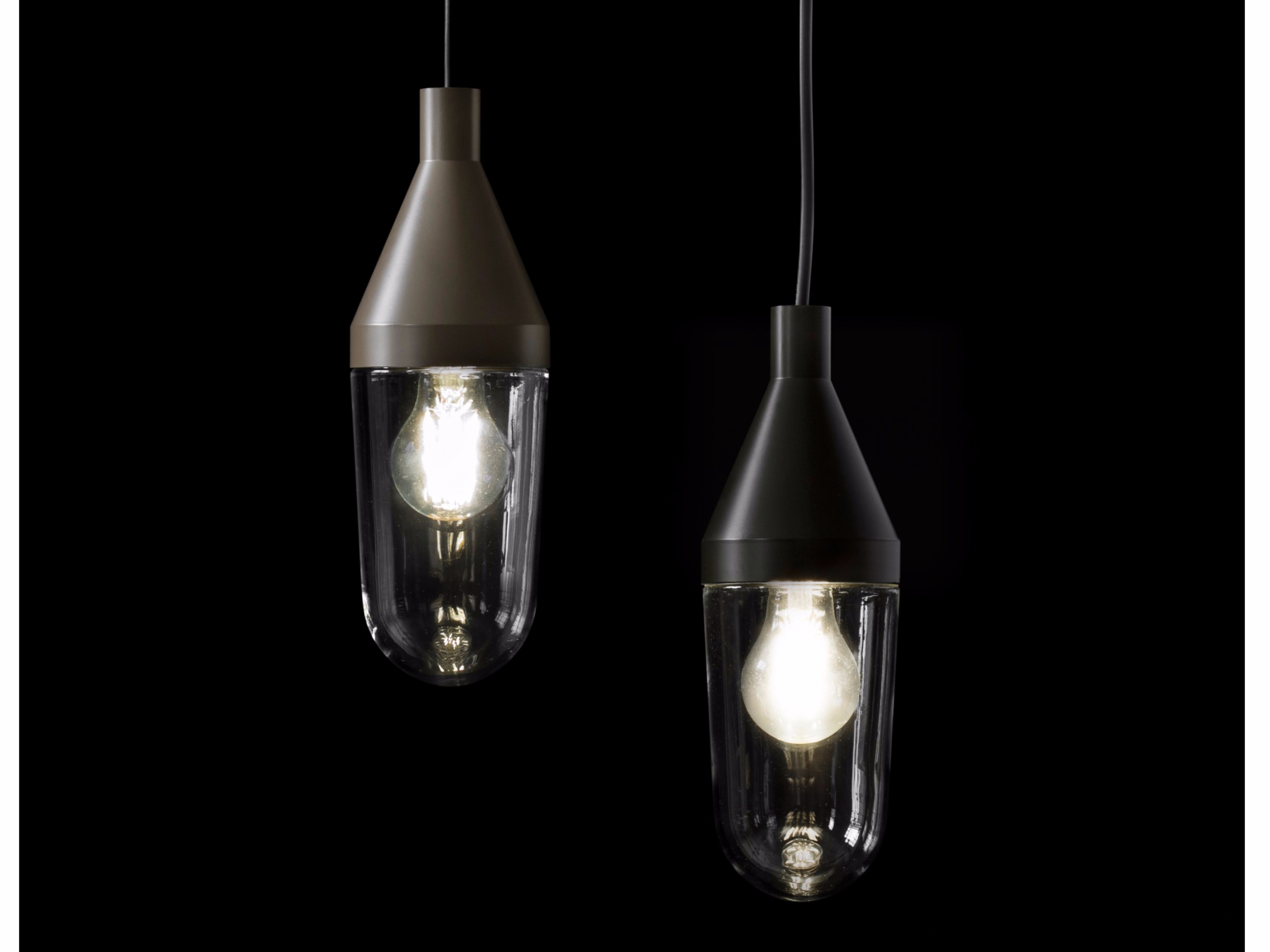 Glass and aluminium pendant lamp NIWA - 1180 By Oluce design Christophe ...
