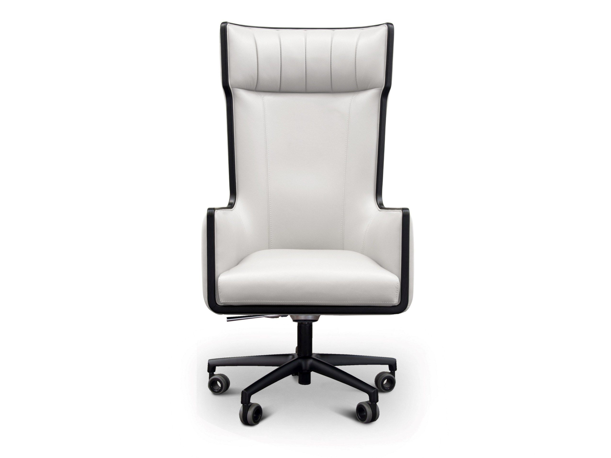 NIXON Leather executive chair with castors By Formitalia