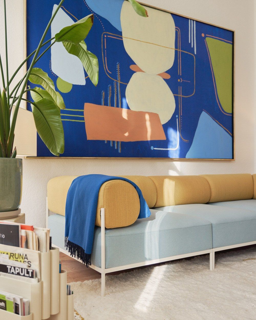 NOAH LIVING Modular sectional 5 seater fabric sofa By Noah Living