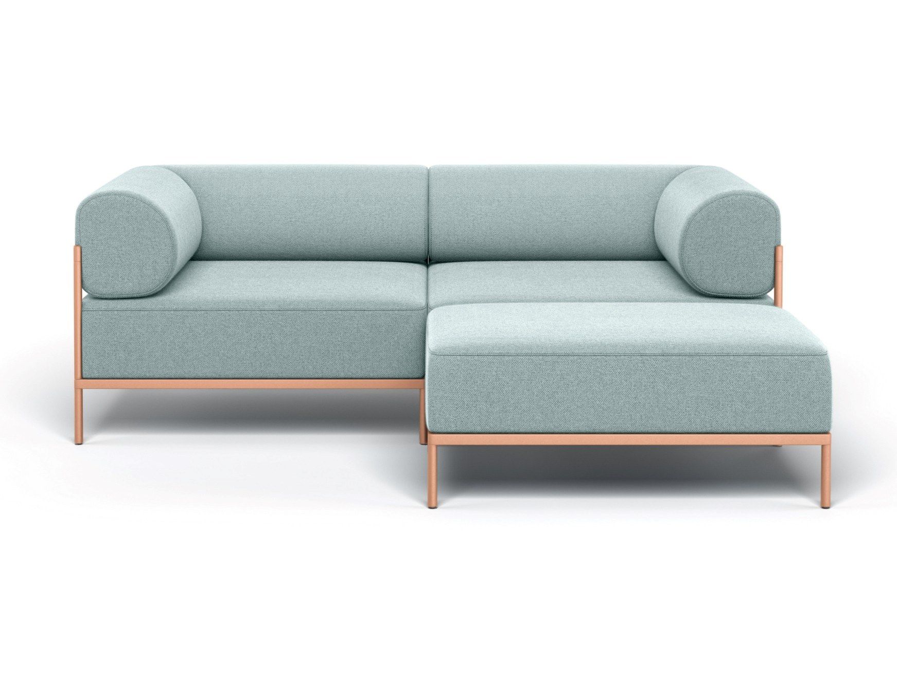 NOAH LIVING Modular sectional fabric sofa with chaise longue By Noah Living