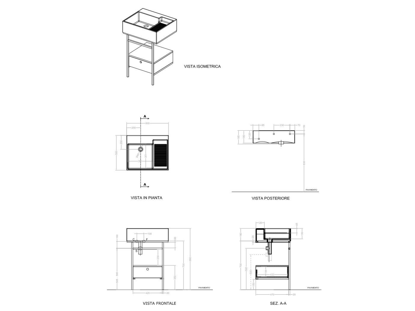 NOBU Sectional wooden console sink with drawers By COLAVENE | design ...