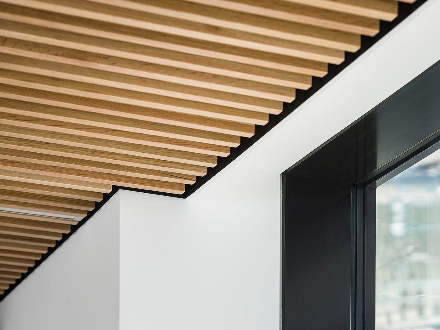 Open slats ceiling Wooden ceiling panels By NODOO