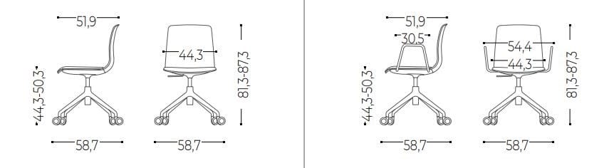 NOOM 50 Trestle-based office chair with castors By ACTIU | design ...