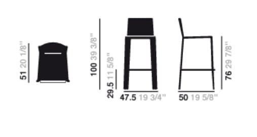 NORMA | High stool By arper design Lievore Altherr Molina