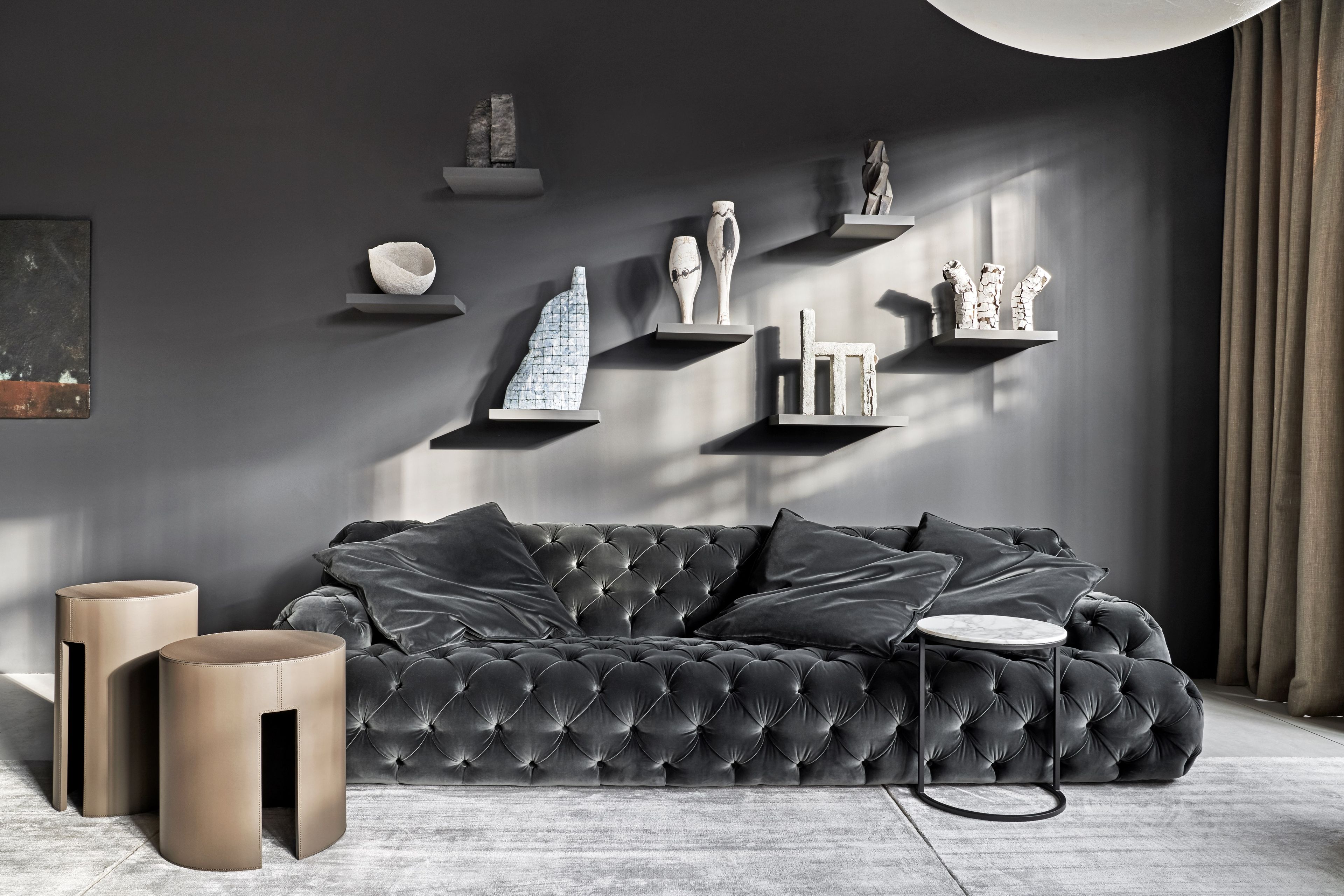 NORTON CAPITONNÉ Sofá capitoné de tela By Meridiani | design Andrea Parisio