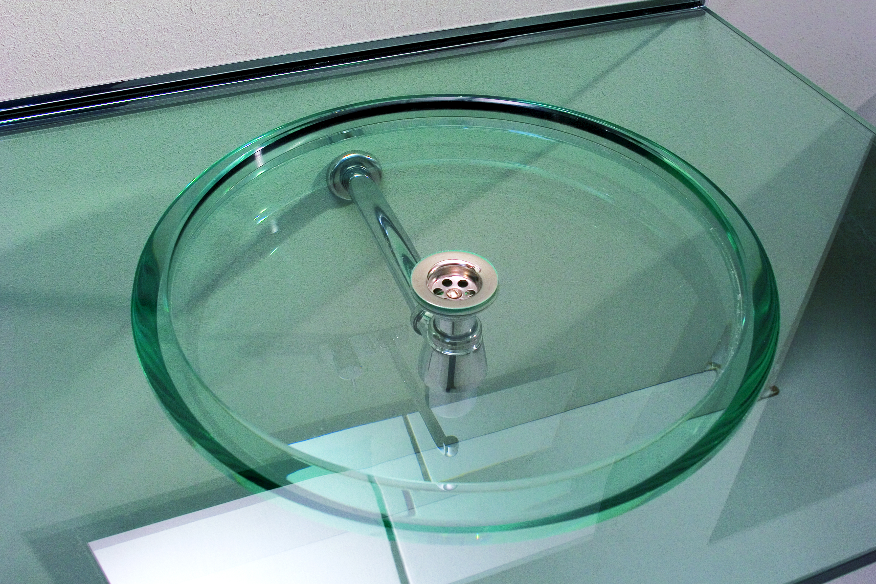 Rectangular single wall-mounted crystal washbasin NOST By Rapsel design ...