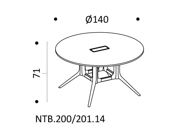 Round meeting table with cable management NOTABLE MEETING | Round ...