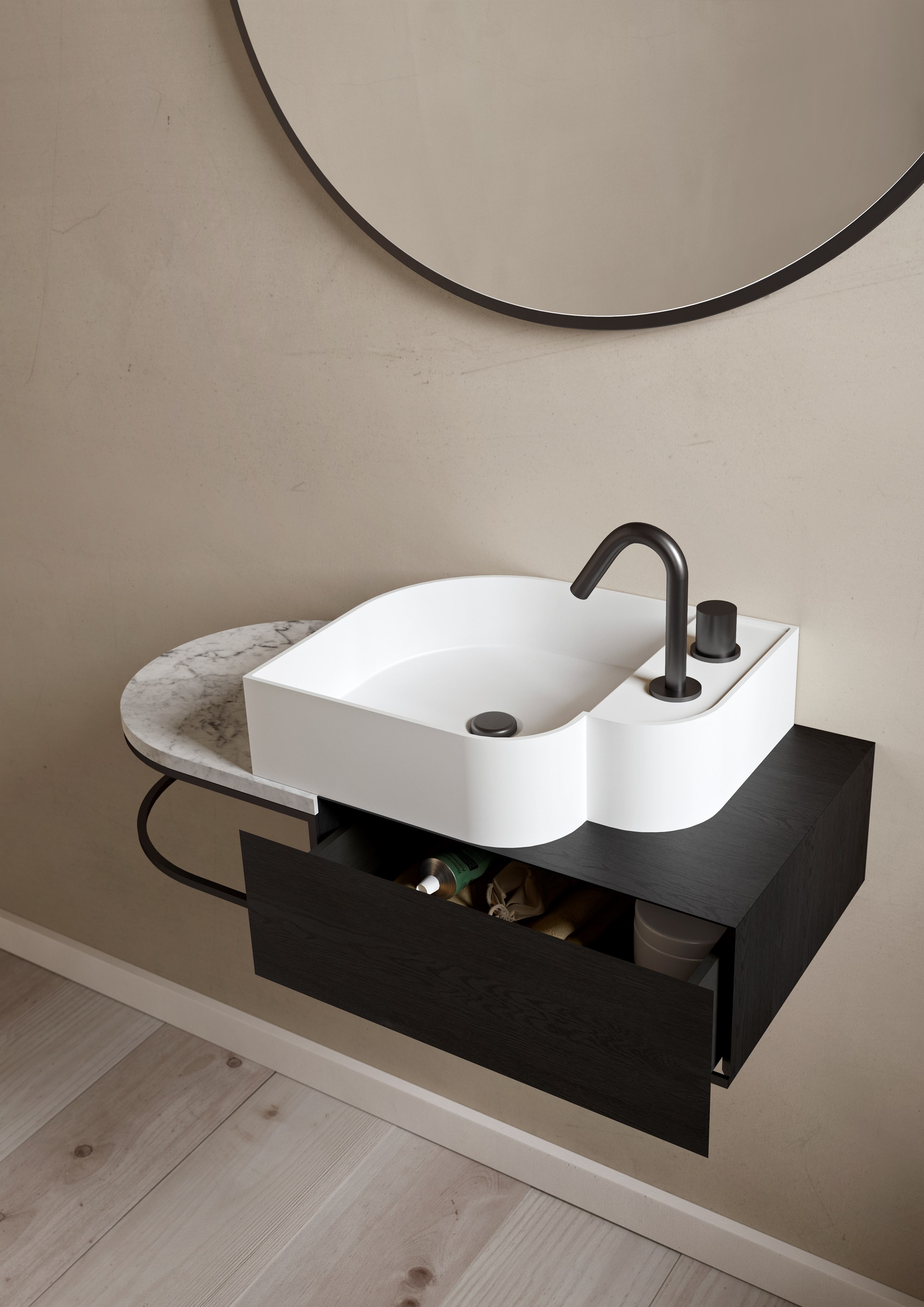 NOUVEAU | Single vanity unit Nouveau Collection By Ex.t design ...