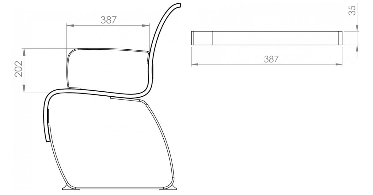Modular bench seating with back NOVA C BACK ELEVATION Nova C Series ...