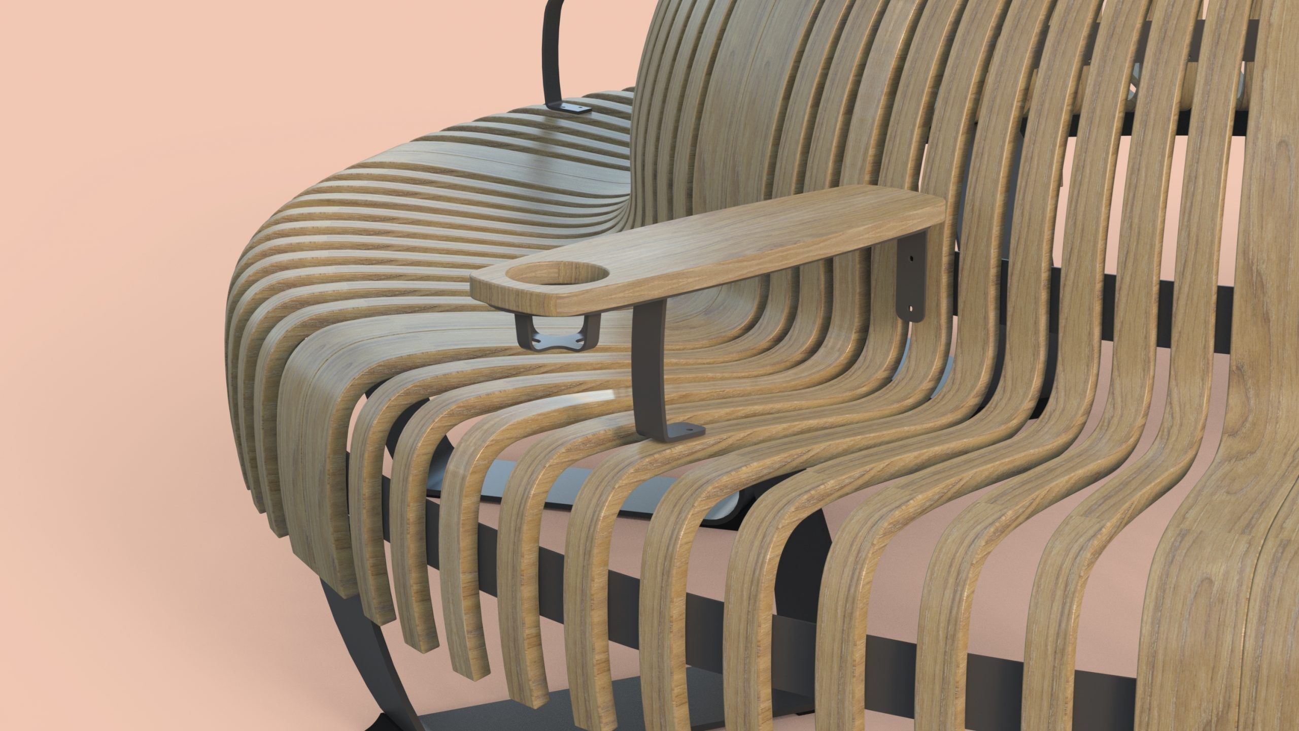 NOVA C DOUBLE BACK Curved Modular Bench with backrest double By Green ...