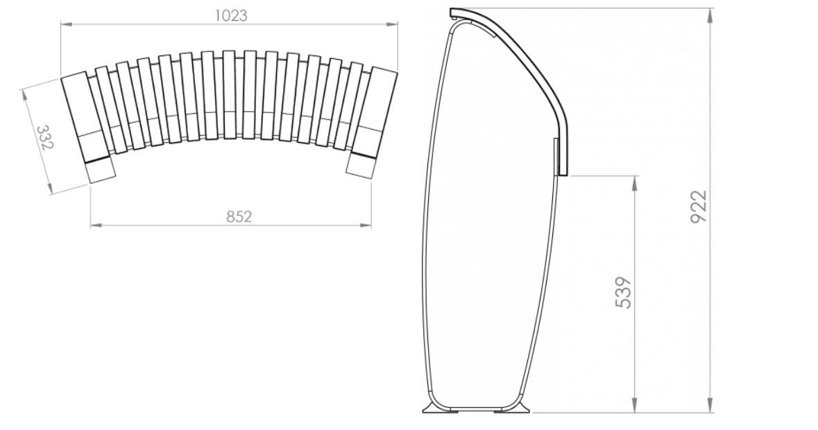 NOVA C PERCH Backless wooden stand-up bench By Green Furniture Concept ...