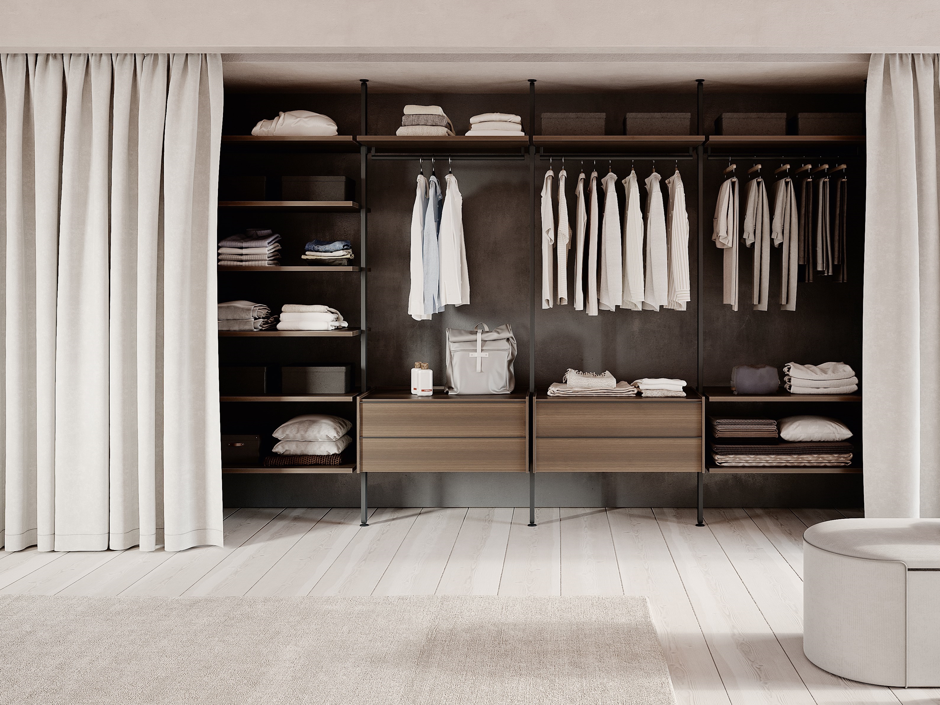 NOVEL Sectional wooden walk-in wardrobe By MD House | design Lievore ...