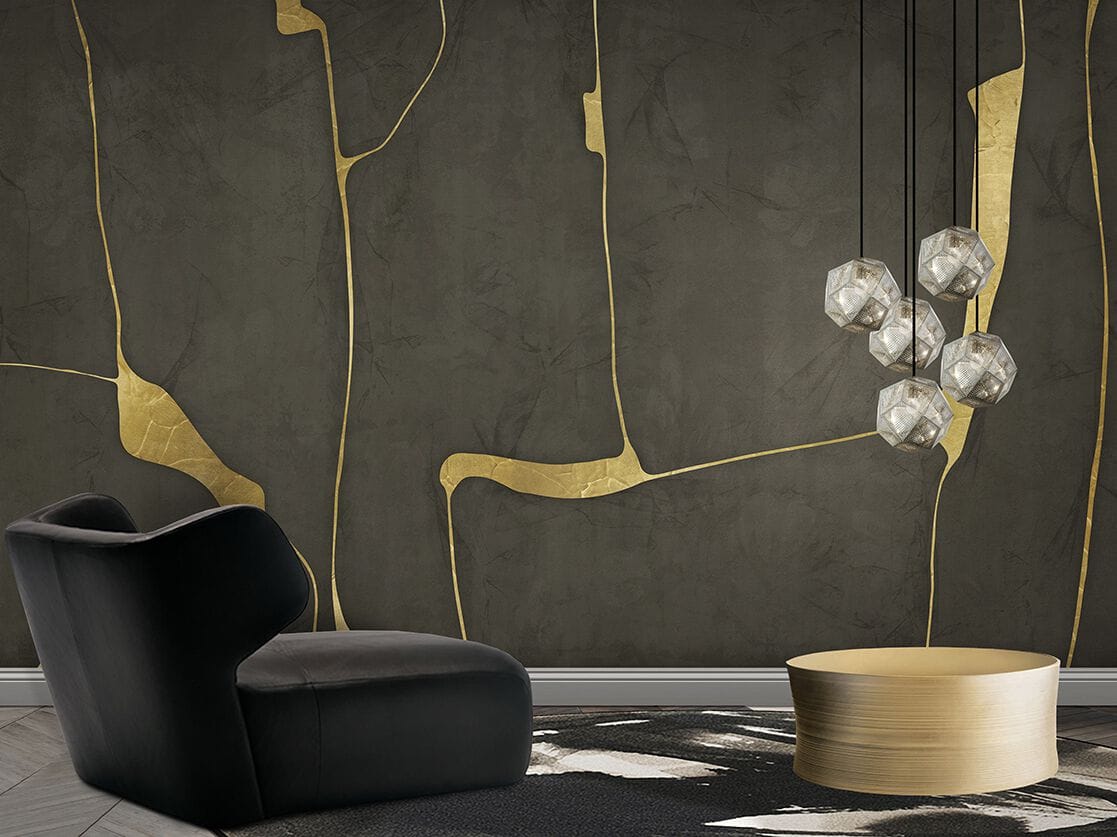 CONCRETE / KINTSUGI Motif wallpaper By N.O.W. Edizioni