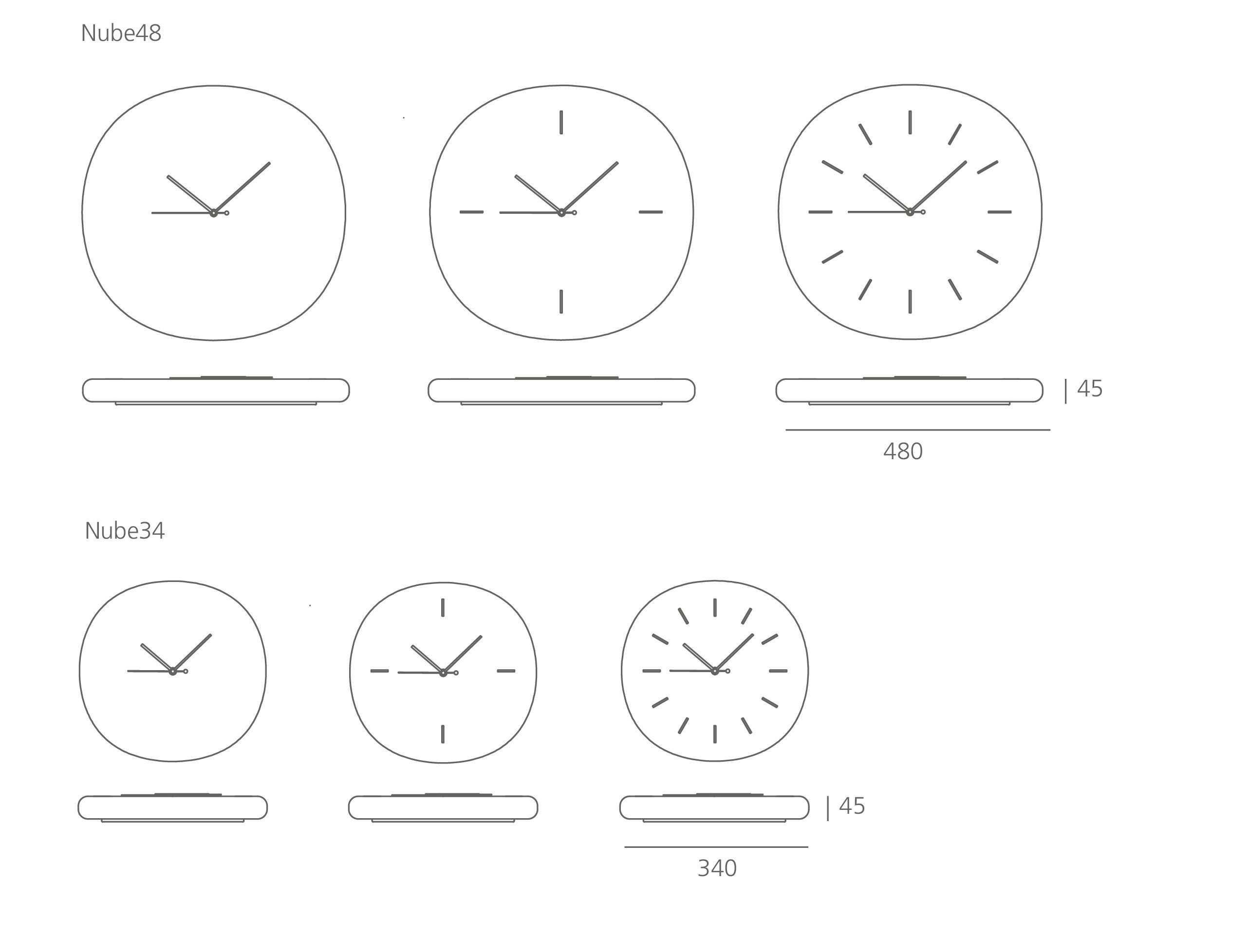 NUBE Wall-mounted clock By Systemtronic | design Victor Carrasco