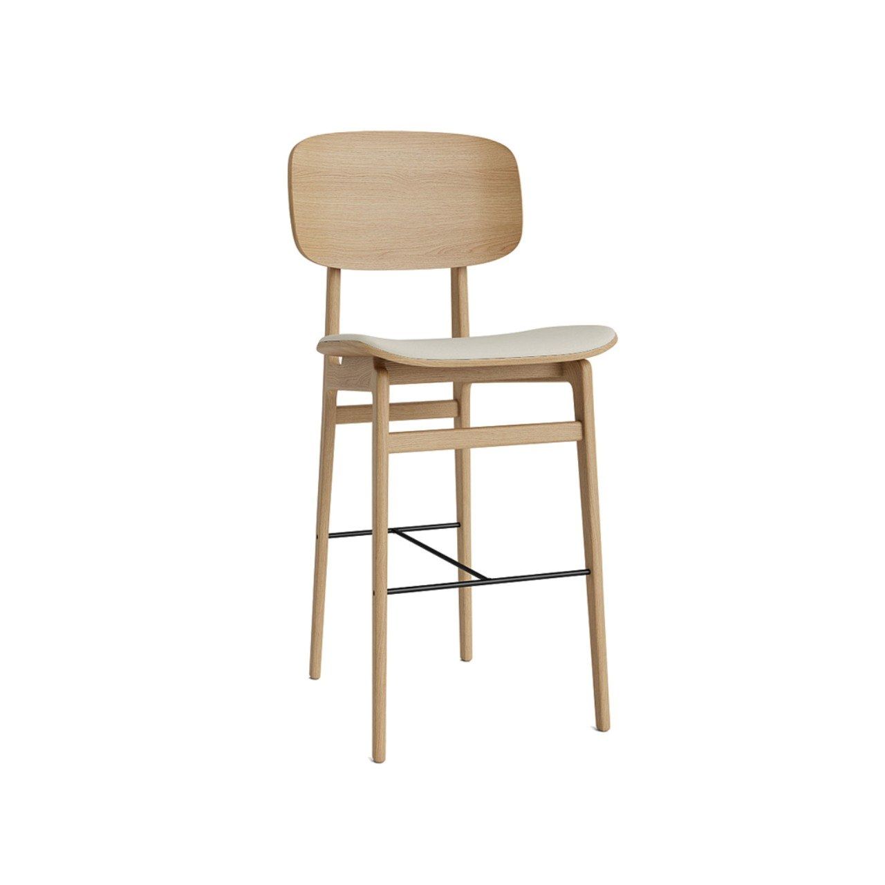 NY11 Oak barstool with integrated cushion and back By NORR11