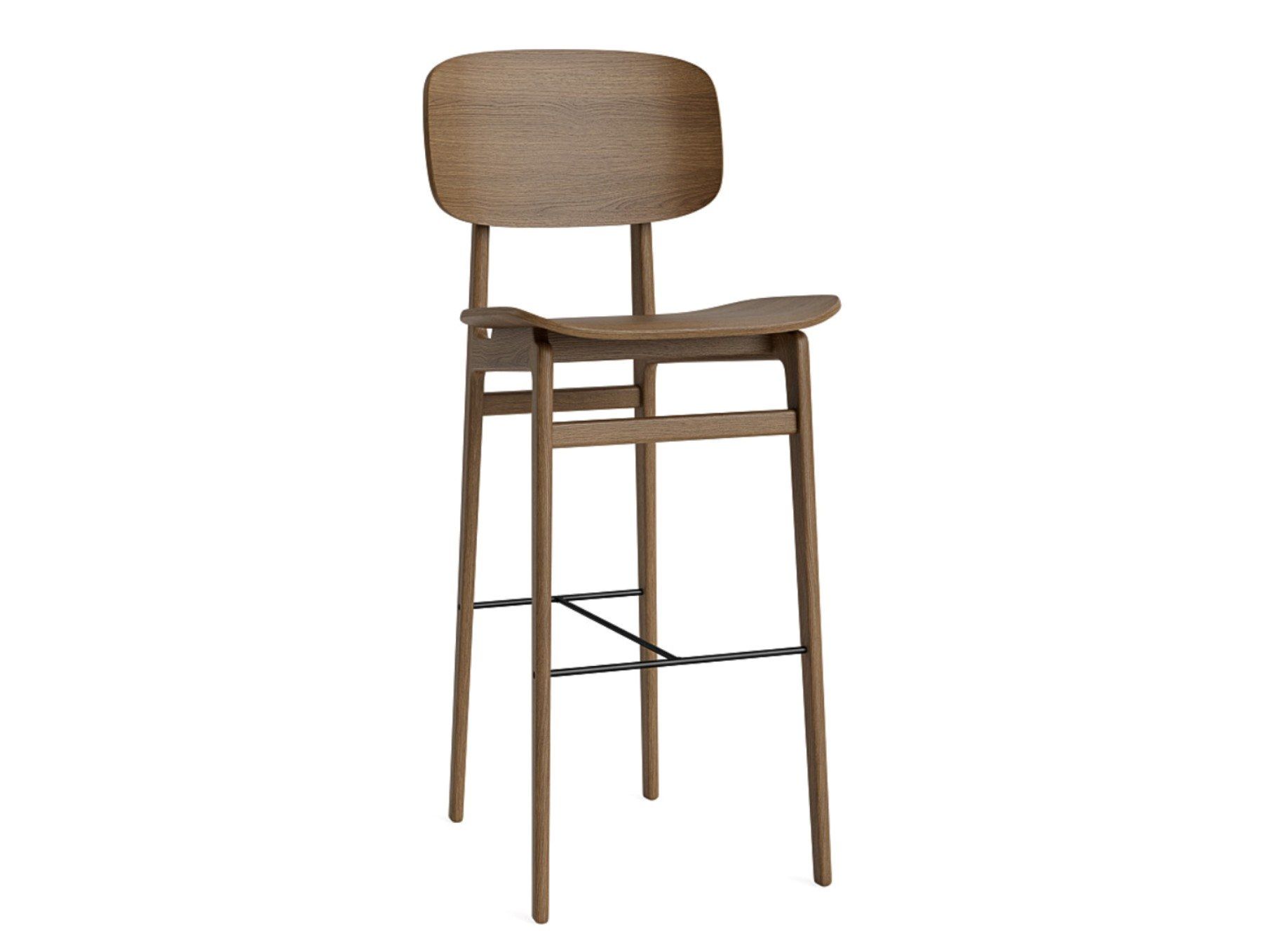 NY11 Oak barstool with back By NORR11