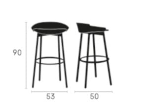 High stool with integrated cushion NIX 239P Nix Collection By Capdell design Patrick Norguet