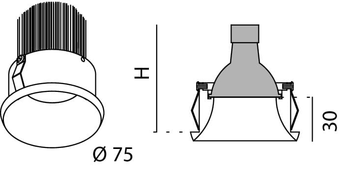 NYX FRAME | Spotlight Recessed spotlight By Lucifero's
