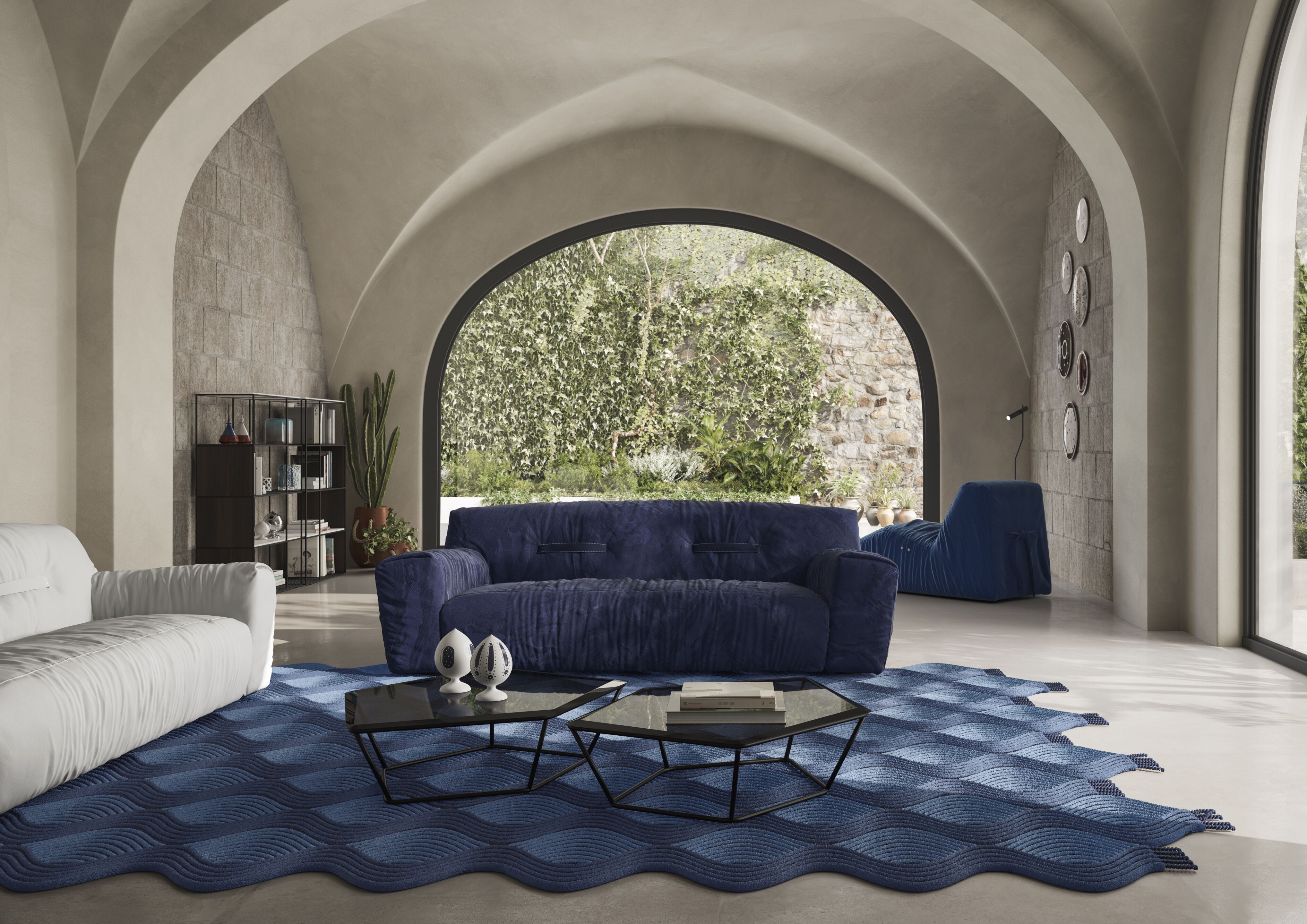 ARGO 3 seater fabric sofa By Natuzzi Italia | design Paola Navone