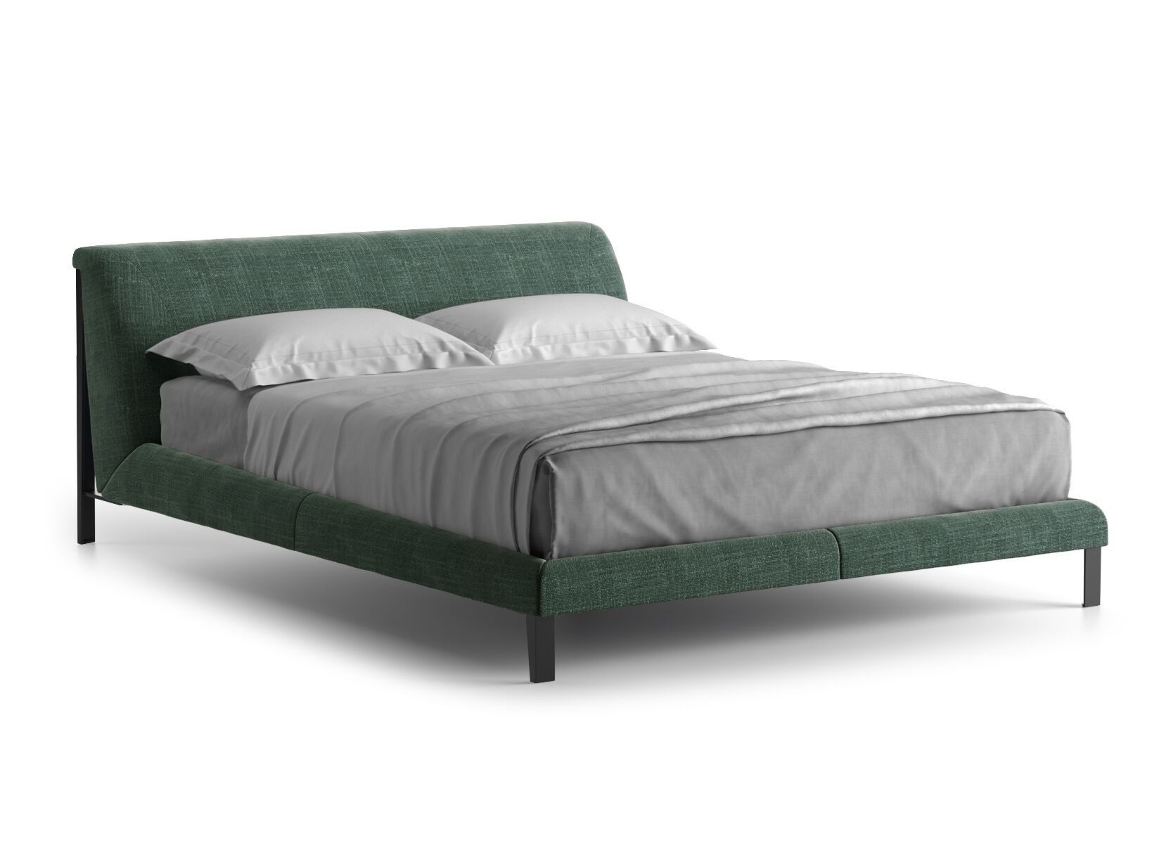 DIAMANTE Fabric double bed with upholstered headboard By Natuzzi Italia ...