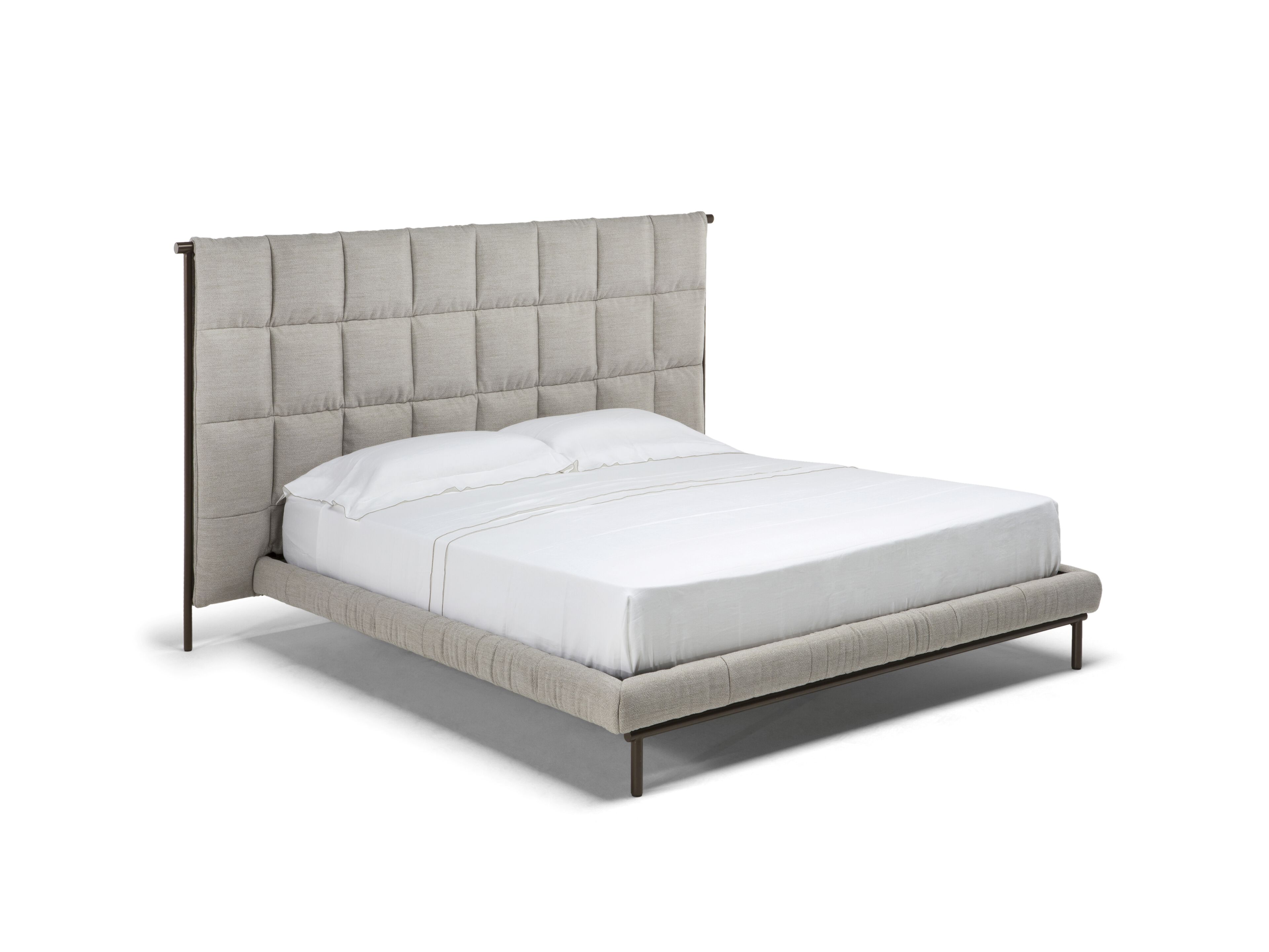EMA Fabric double bed with high headboard By Natuzzi Italia | design ...